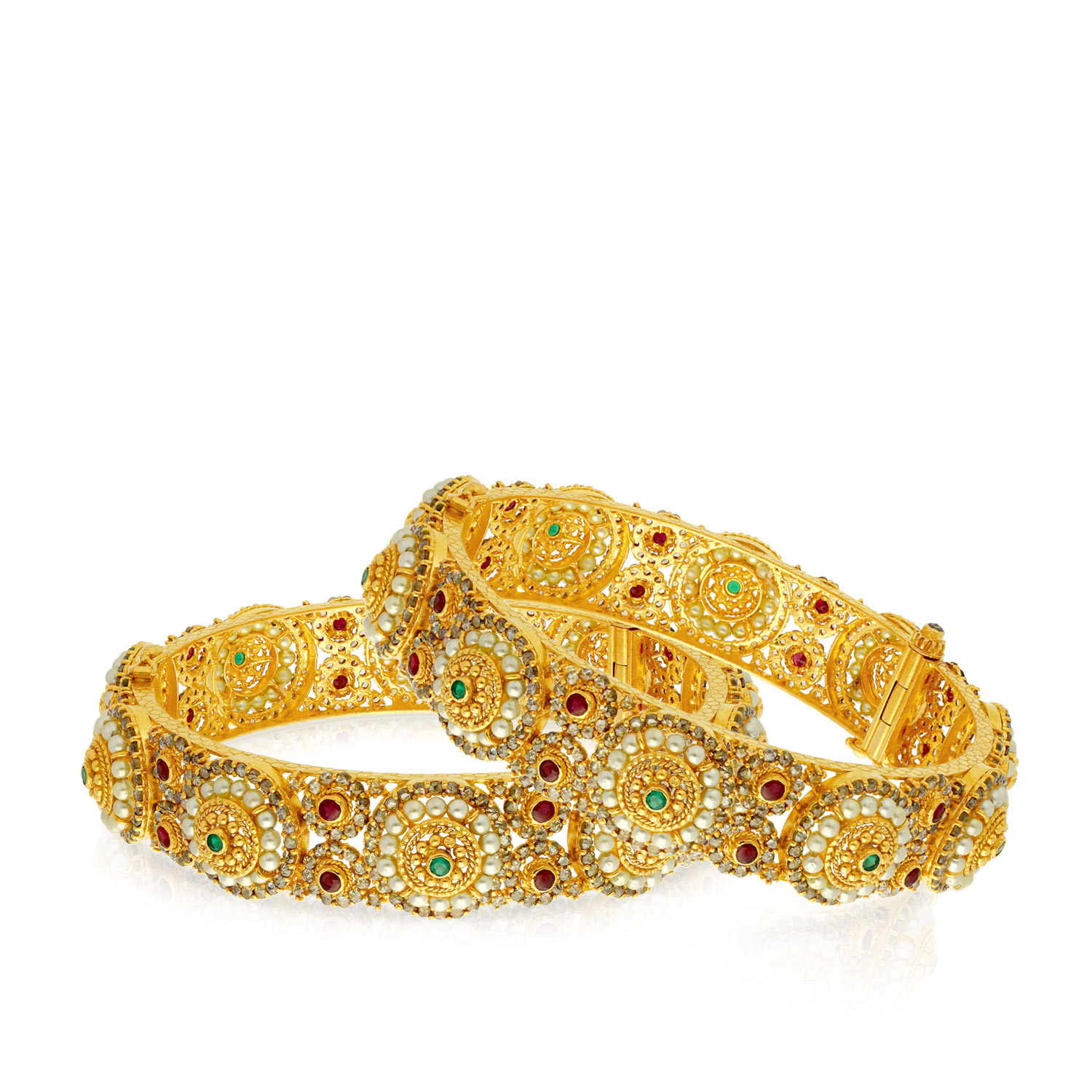 Buy Era Uncut Diamond Bangle Set BSEGNFNC068BN8 for Women Online Malabar Gold Diamonds